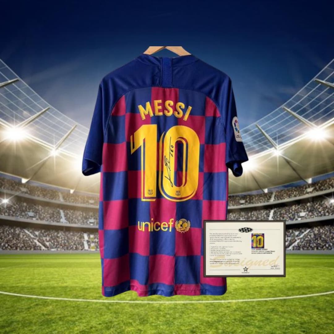 Signed Lionel Messi Barcelona 19/20 Shirt - Etsy