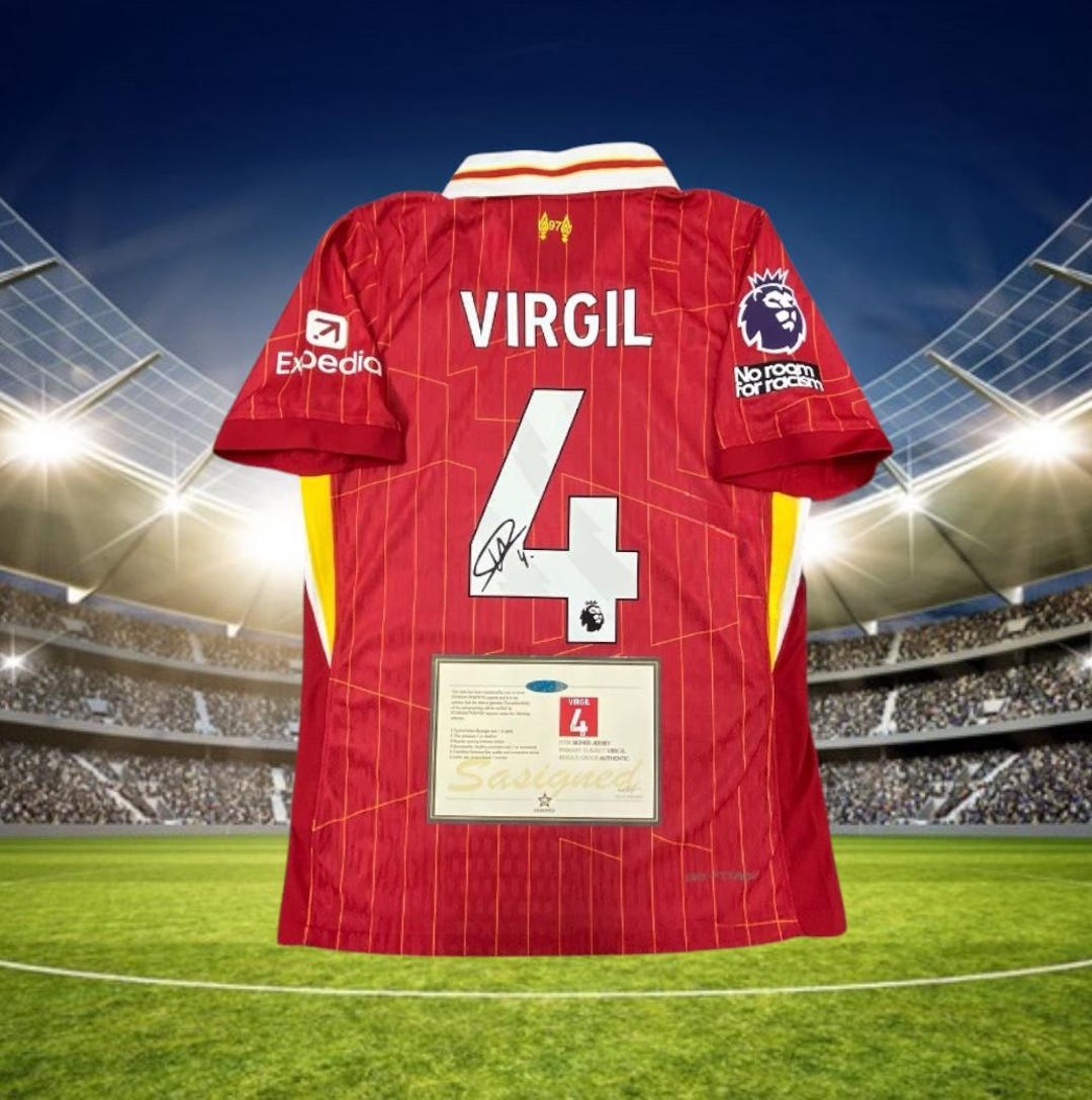 Signed Virgil Van Dijk Shirt Liverpool 24/25 - Etsy