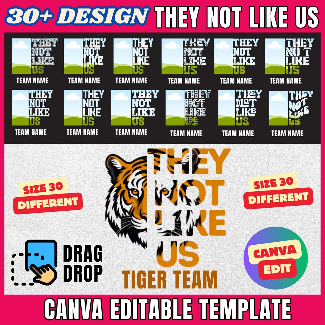 They Not Like 30 Design, They Not Like Us Png, They Not Like Us Canva ...