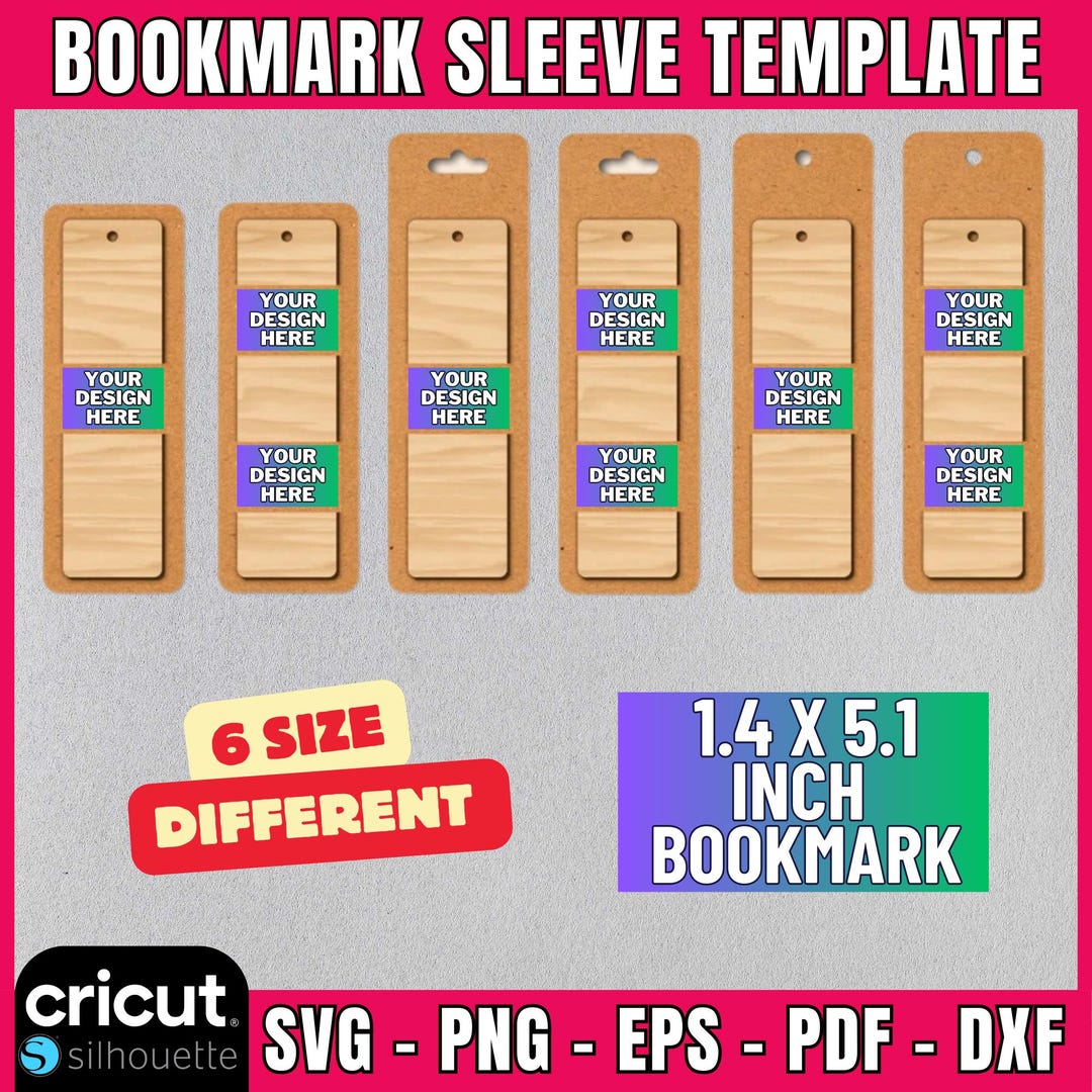 Bookmark Sleeve Svg, Bookmark Sleeve Template, Bookmark Holder Svg ...