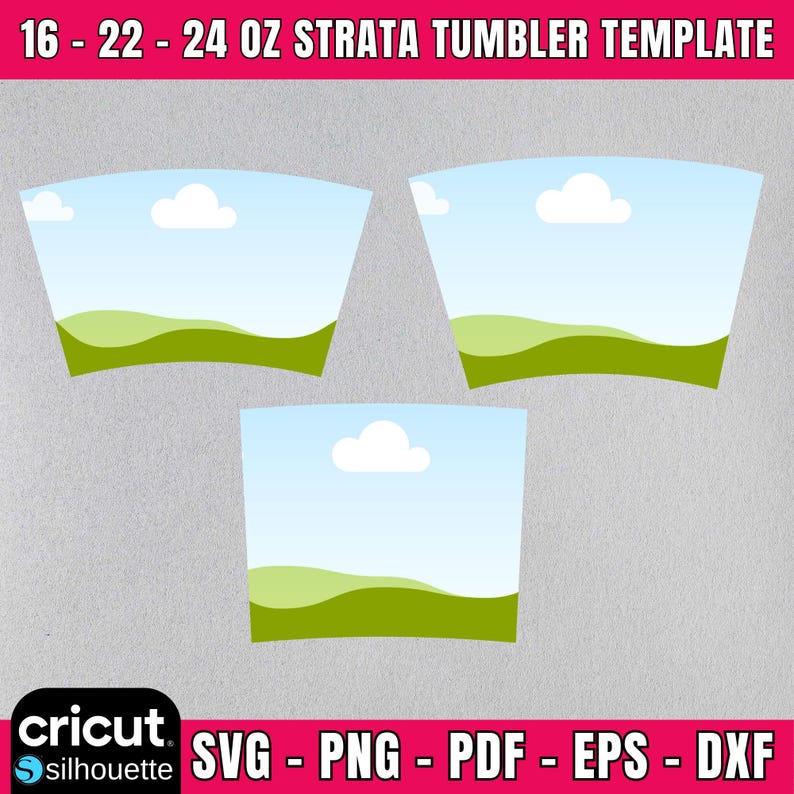 16 , 22 , 24 , Oz Strata Tumbler Template Bundle, Strata Tumbler Wrap ...
