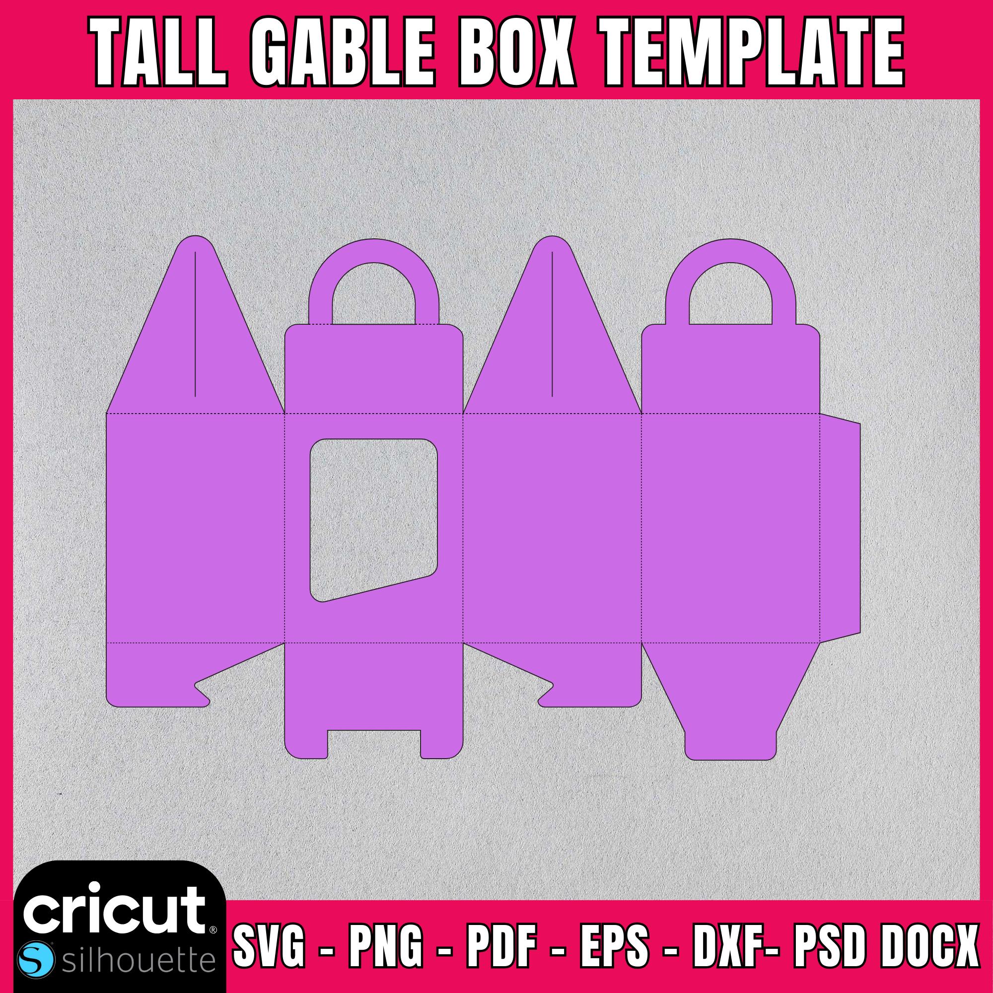 6 Size Tall Box Template BUNDLE, Tall Box Svg, Box With Handle Template ...
