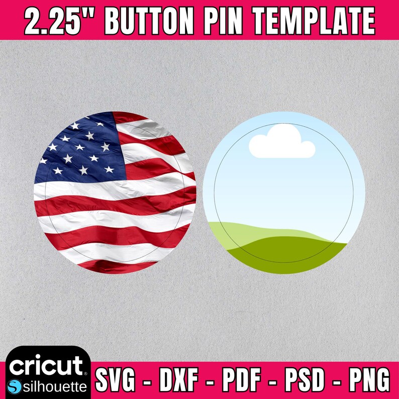 Button Pin Template, Button Pin Svg, Button Pin Blank, Sublimation ...