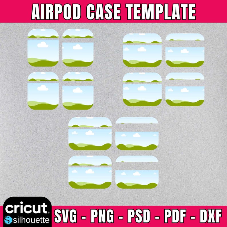 AirPod Case Sublimation Template Bundle, Phone Case Template, AirPod 1/ ...
