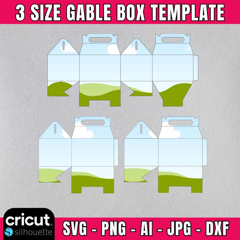 Gable Box Template Bundle, Gable Box Svg, Box Svg, Box Template Svg, Gift Box Svg, Box Template ...