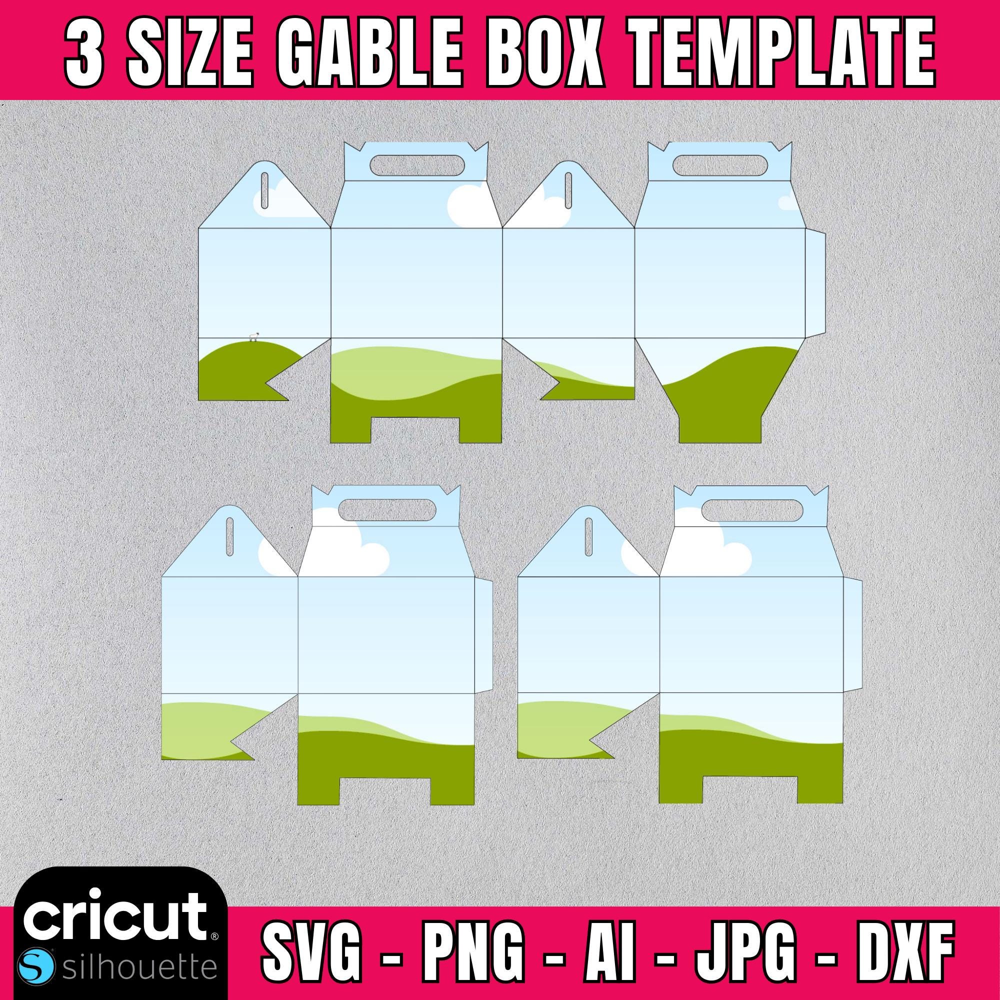 Gable Box Template Bundle, Gable Box Svg, Box Svg, Box Template Svg ...