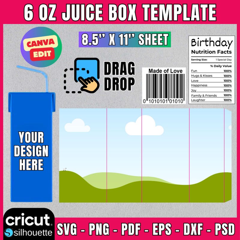 Juice Box Wrapper - Etsy