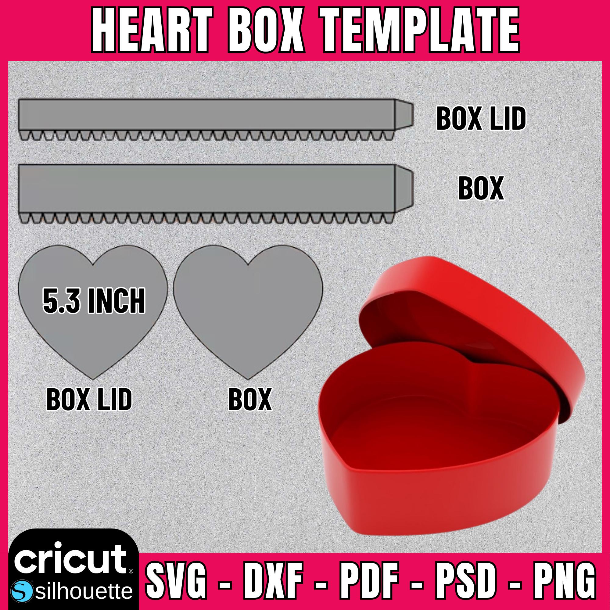 Heart Box Svg, Heart Box Template, Heart Box Die Cut, Box Svg, Party ...