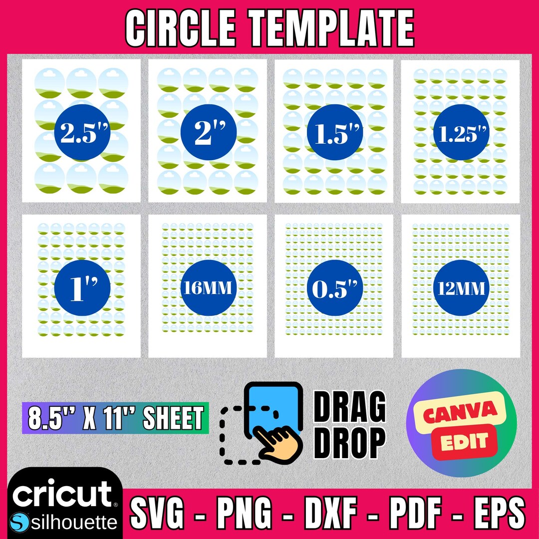 Circle Template Svg, Circle Template Bundle, Blank Circle Template ...
