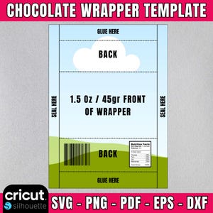 Chocolate Wrapper Template 1.5 Oz, Candy Wrapper, Canva Candy Bar ...