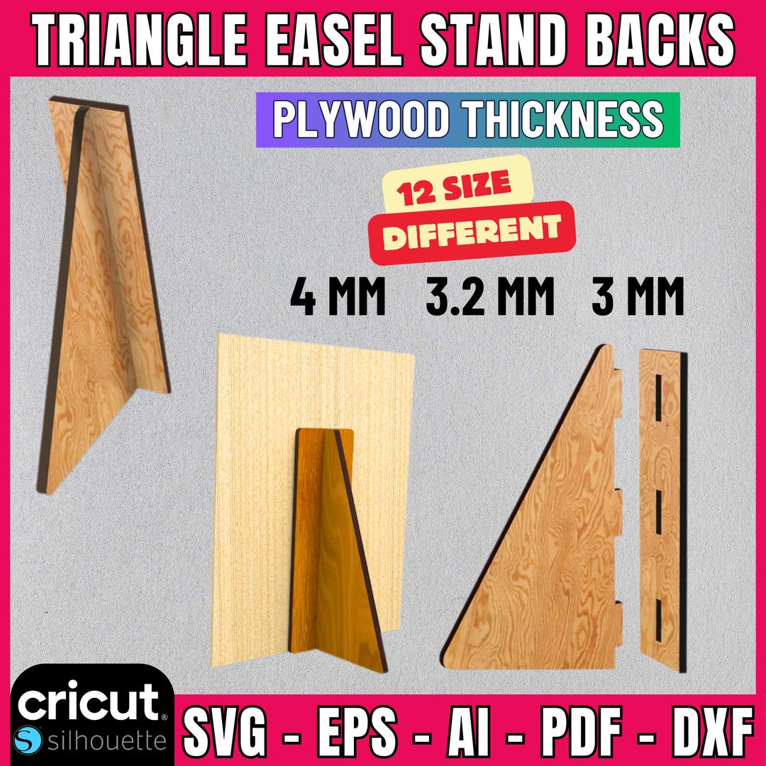 Triangle Stand SVG, Easel Stand Backs, Picture Frame Display Stand ...