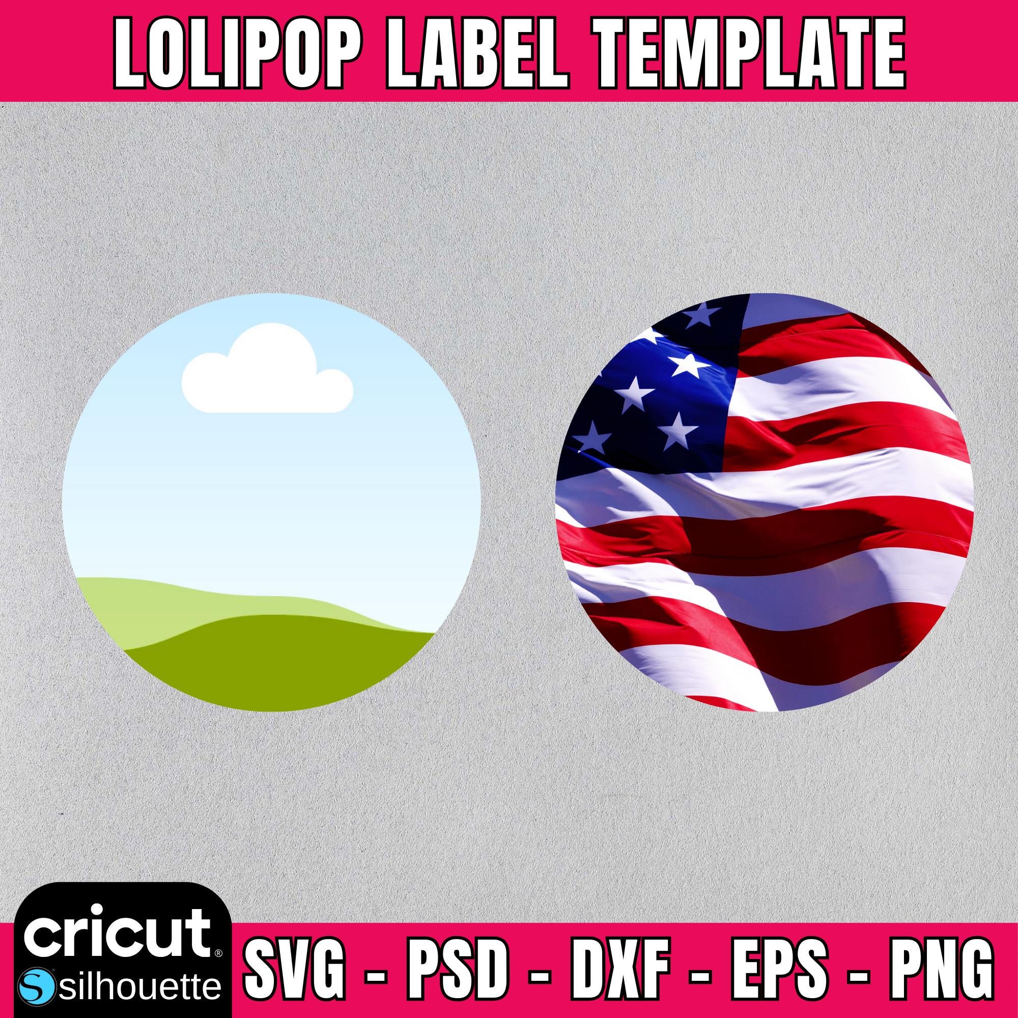 Lollipop Label Template, Lollipop Sticker Template Svg, 2.74 Lollipop ...