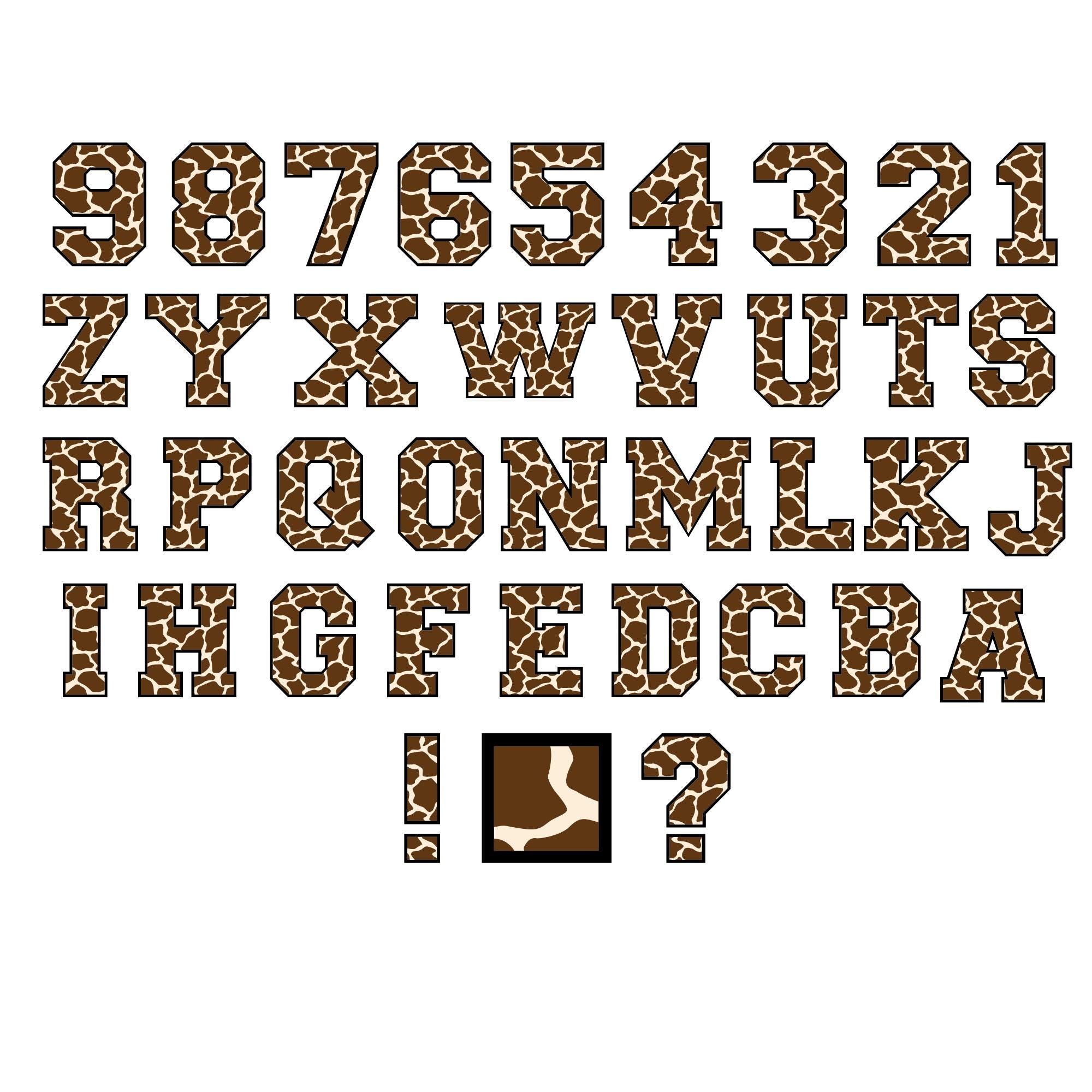 Safari Animals Skin Alphabet Doodle Letters , Leopard Print, Animal ...