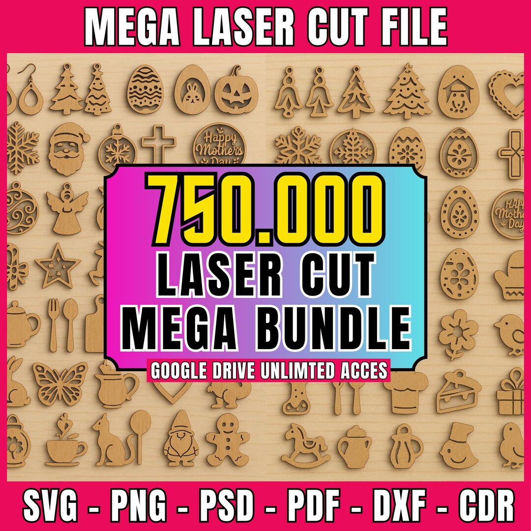 Mega Laser Cut Bundle, Laser Cut File, Engraving Patterns, Metal ...