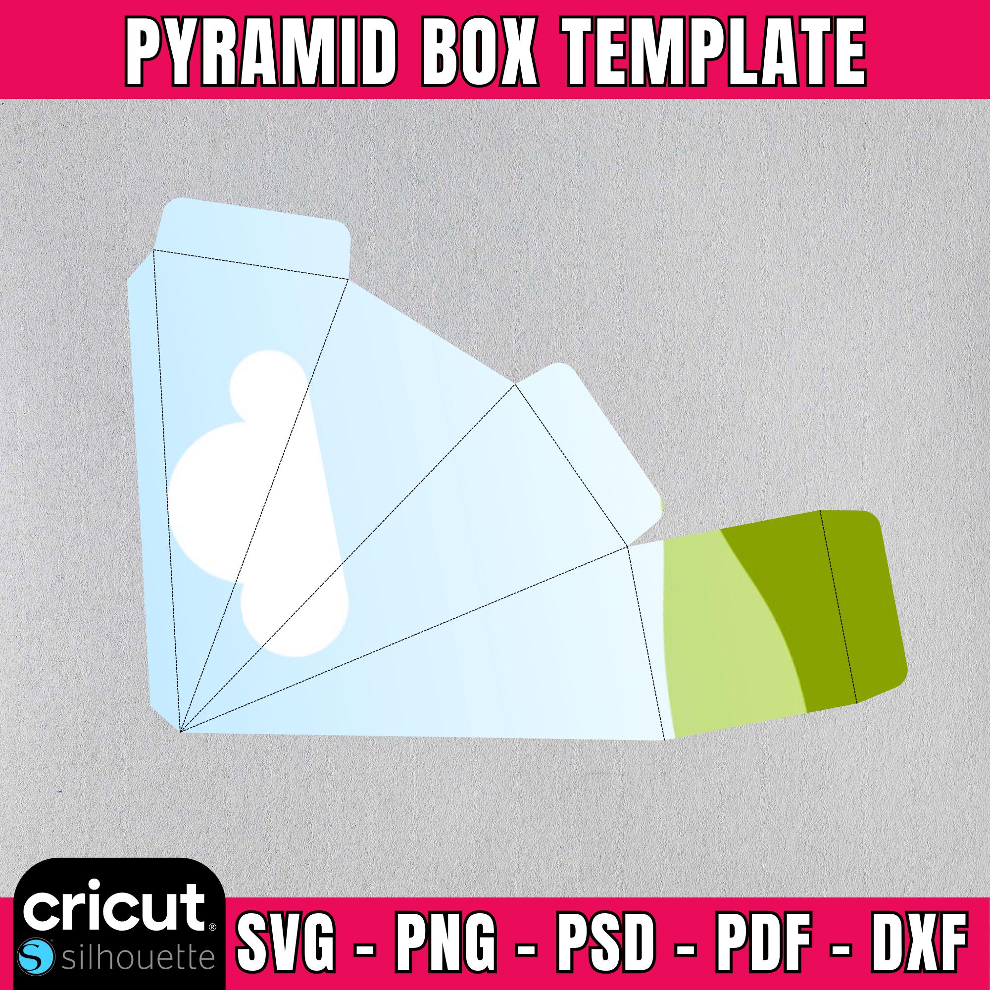 Pyramid Box Svg Bundle, Gift Box Template, Pyramid Favor Box, Birthday ...