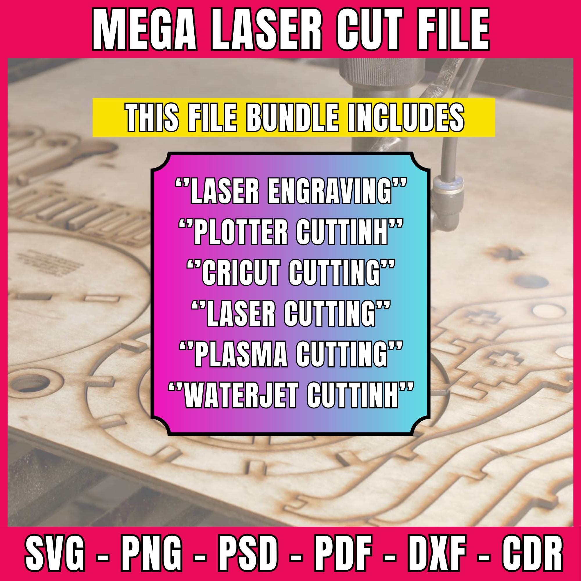 Mega Laser Cut Bundle, Laser Cut File, Engraving Patterns, Metal ...