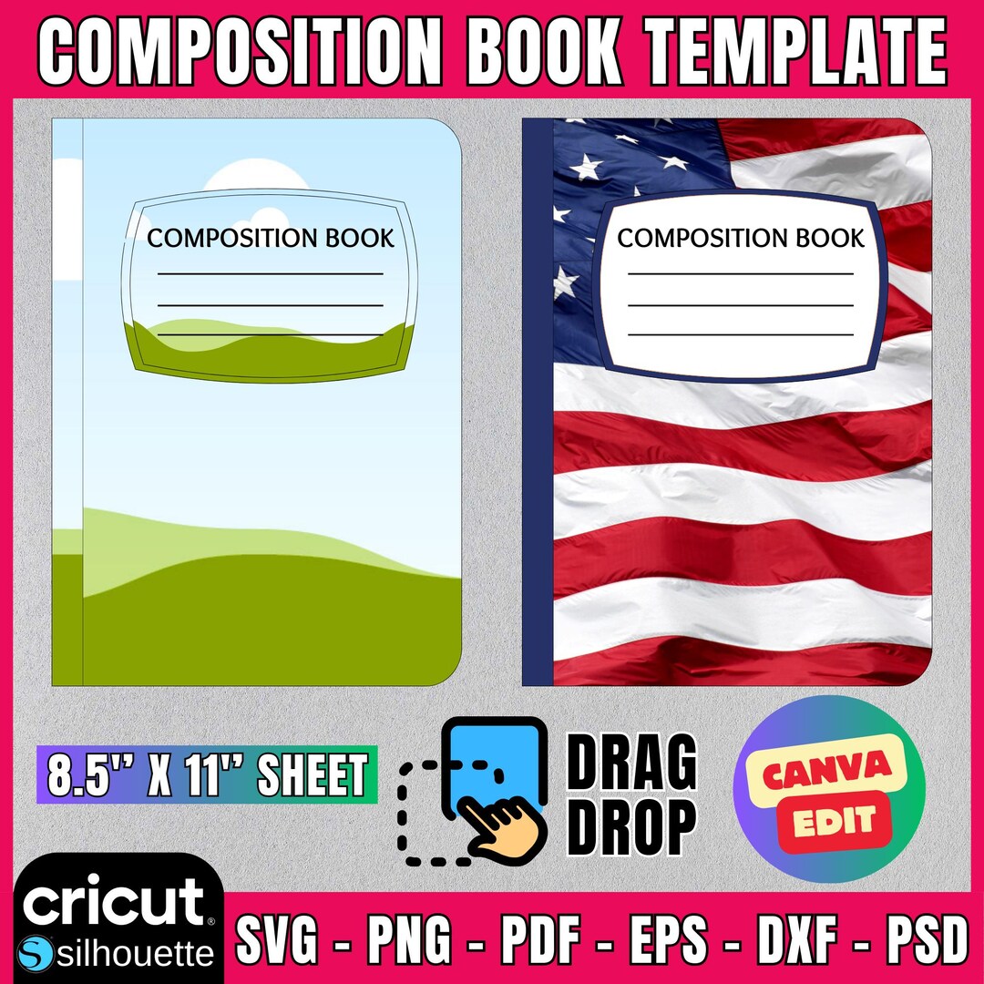 Composition Book Template, Custom Composition Notebook, Composition ...