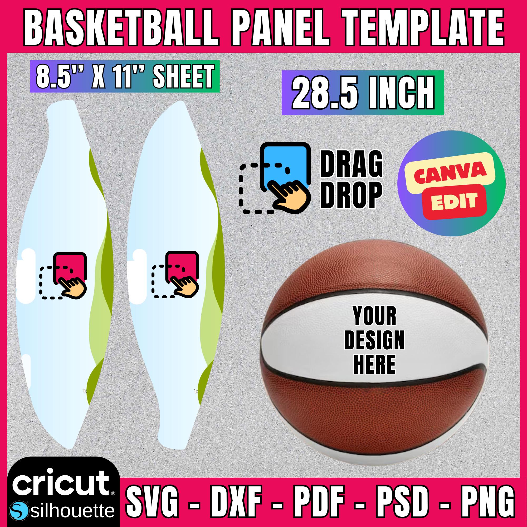 Basketball Panel Template Svg, Blank Basketball Panel Template, Canva ...