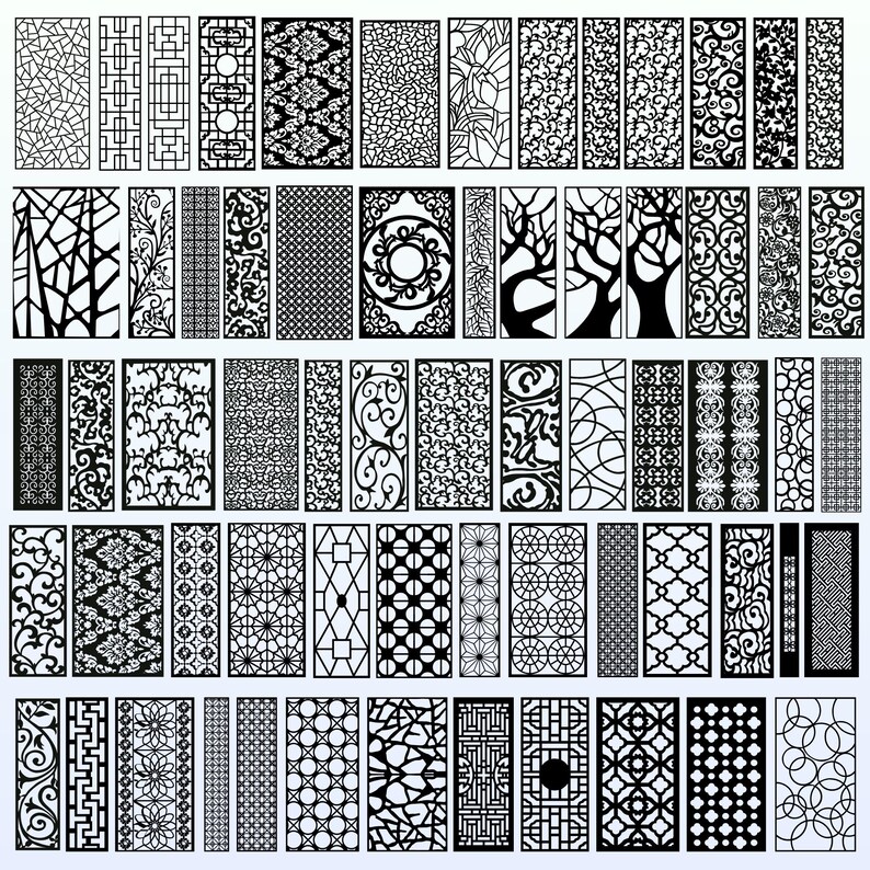 Geometric Laser Cut Panels Svg, Wood Panel Wall Art, Panel Collection ...