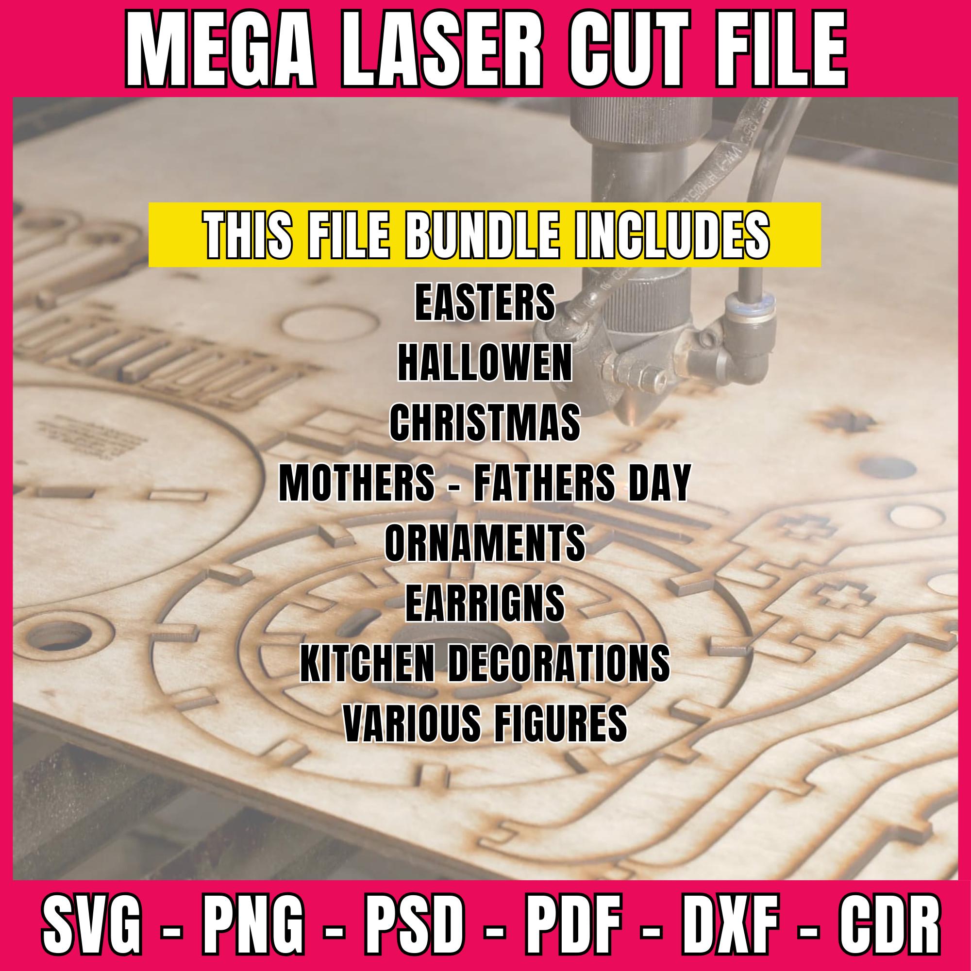 250.000 Mega Laser Cut Bundle, Laser Cut File, Engraving Patterns ...