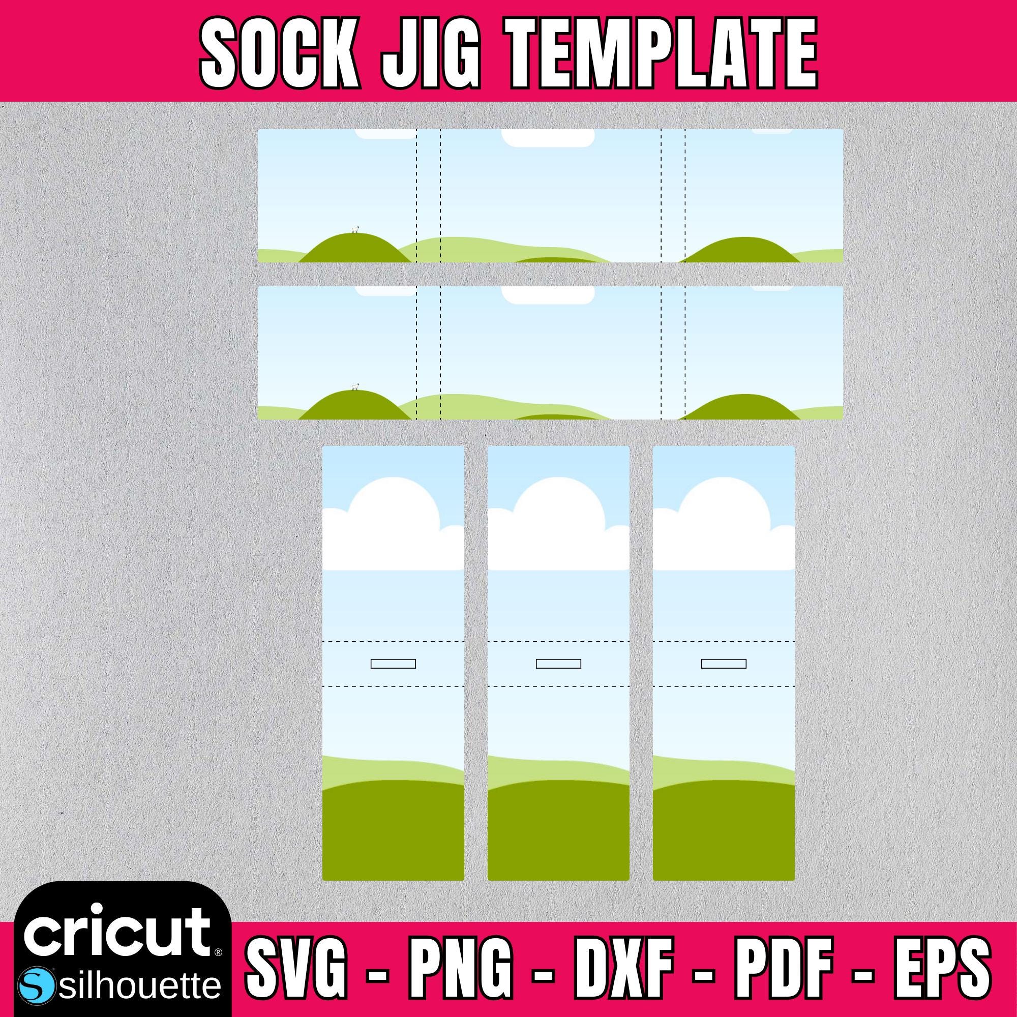 Sock Jig Template Svg, Adult Sock Jig Template, Sock Jig Sublimation ...