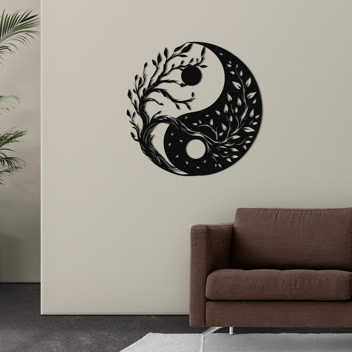 Abstract Yin Yang Metal Wall Decor, Metal Yin Yang Decor,metal Wall ...
