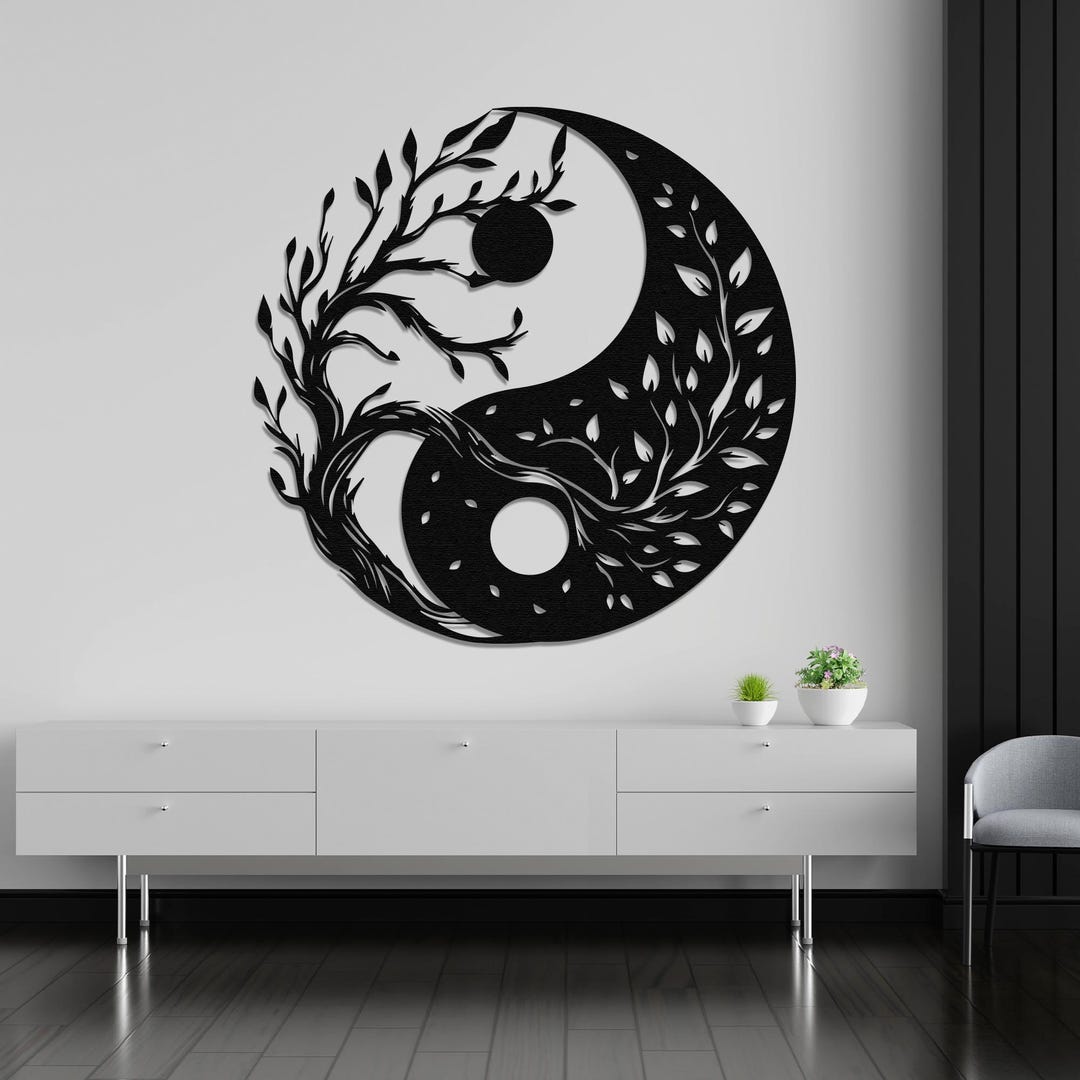 Abstract Yin Yang Metal Wall Decor, Metal Yin Yang Decor,metal Wall ...