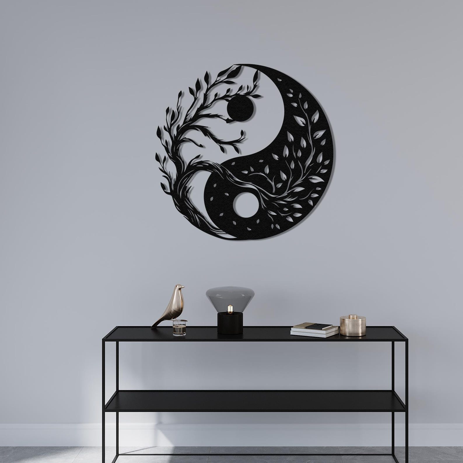 Abstract Yin Yang Metal Wall Decor, Metal Yin Yang Decor,metal Wall ...