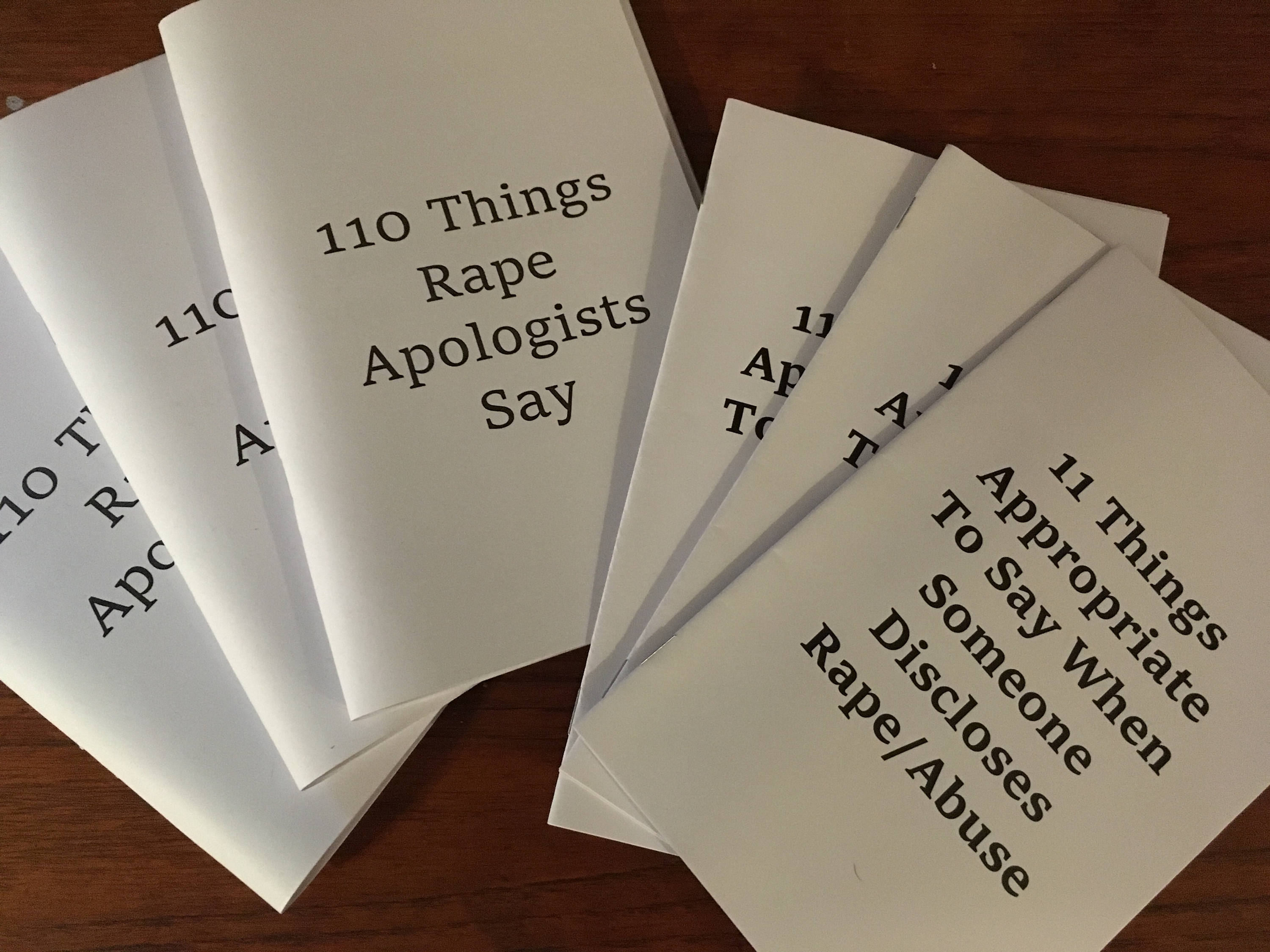 110 Things Rape Apologists Say/11 Things Appropriate to Say When Someone Discloses Rape/abuse ...