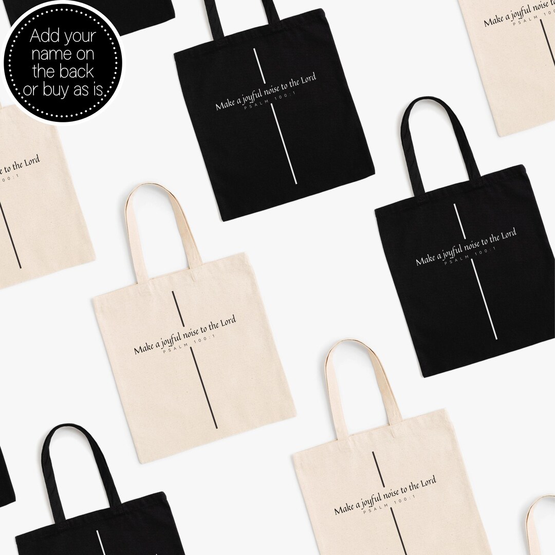 Psalm 100:1 Matching Worship Team Reusable Gift Bag Christian Group ...