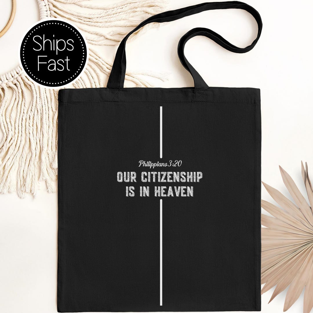 Philippians 3:20 Independence Day Gift for Her Him Christian Tote Bag ...