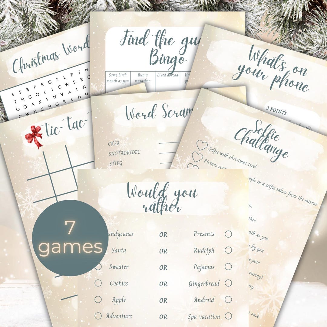 Christmas Games Bundle | 7 Holiday Party Games (PDF) - Etsy