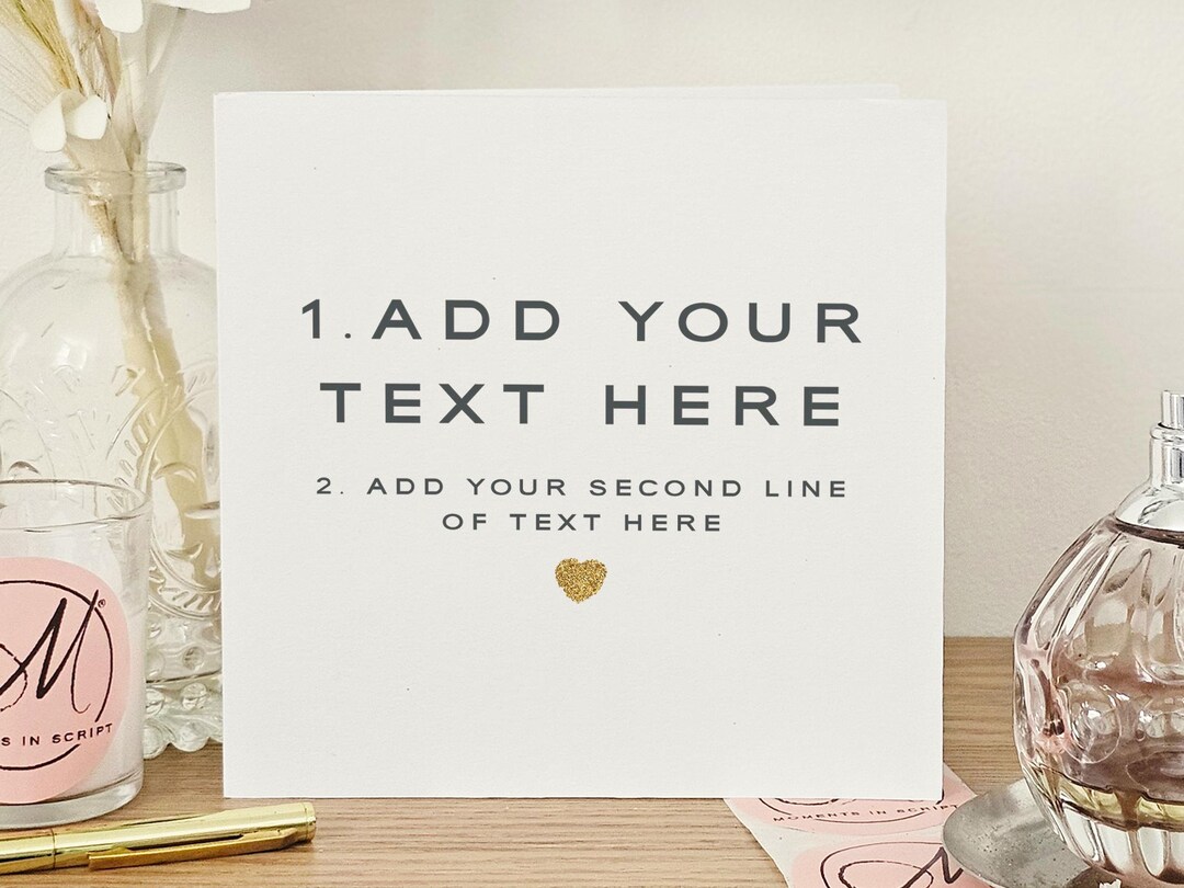 Create Your Own Card, Custom Greeting Card, Card for Him, for Her, Own ...