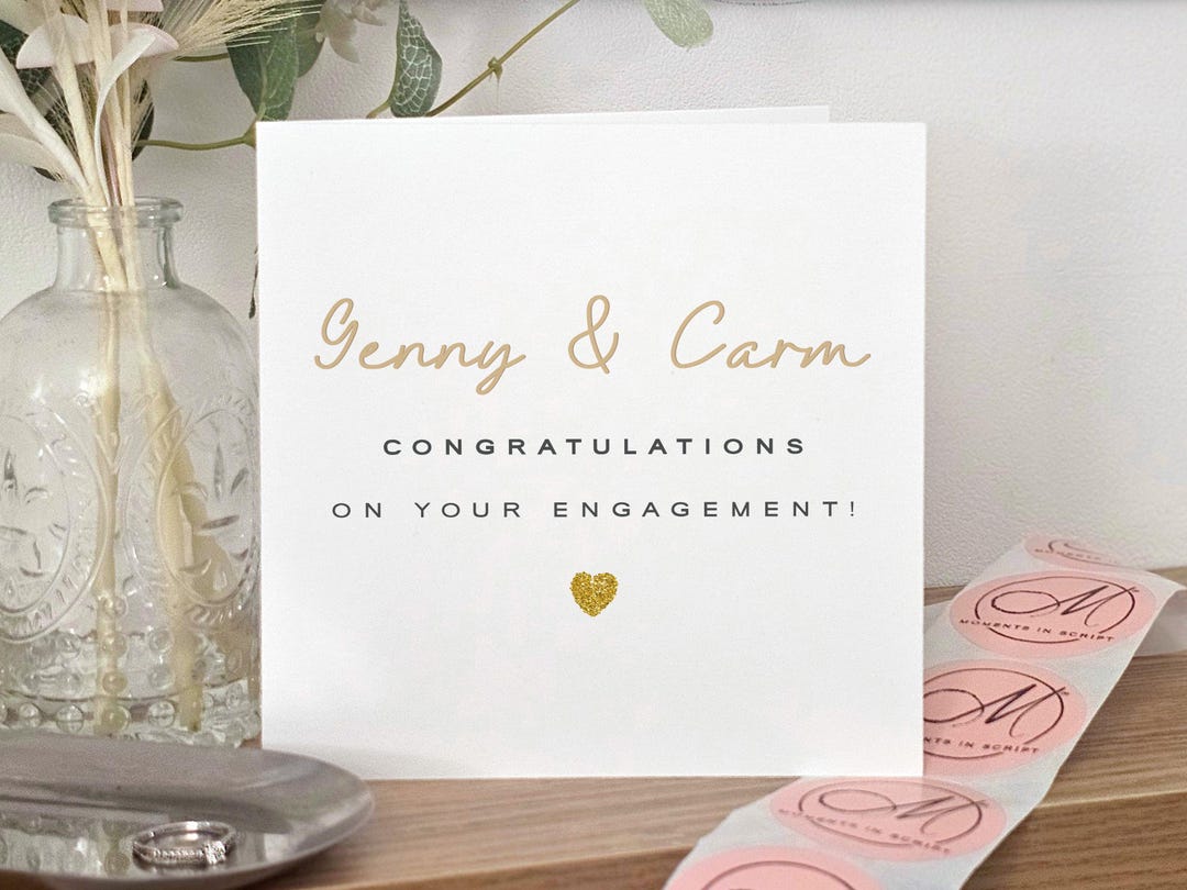 Personalised Engagement Card, Engaged Card, on Your Engagement Card ...