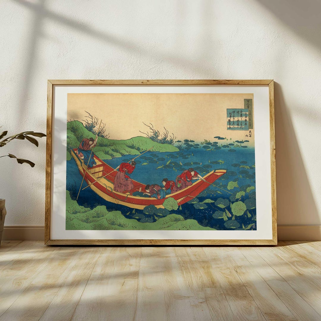 Katsushika Hokusai Print - "poem by Funya No Asayasu" Print, Japanese ...