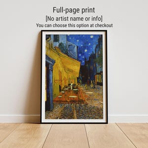 Vincent Van Gogh Original Cafe Terrace - Modern Exhibition Wall Art ...