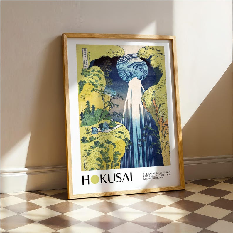 Amida Falls Print – Katsushika Hokusai Print Wall Art, Japanese Ukiyo-e ...
