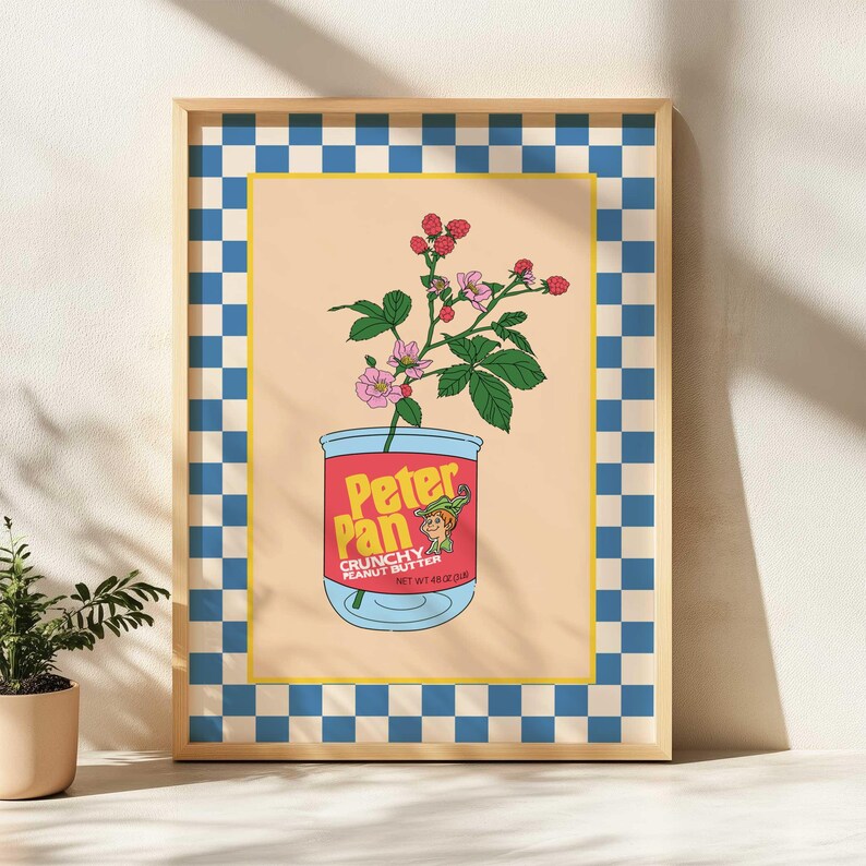 Retro Kitchen Printable, Vintage Tin Label Digital Download, Botanical ...