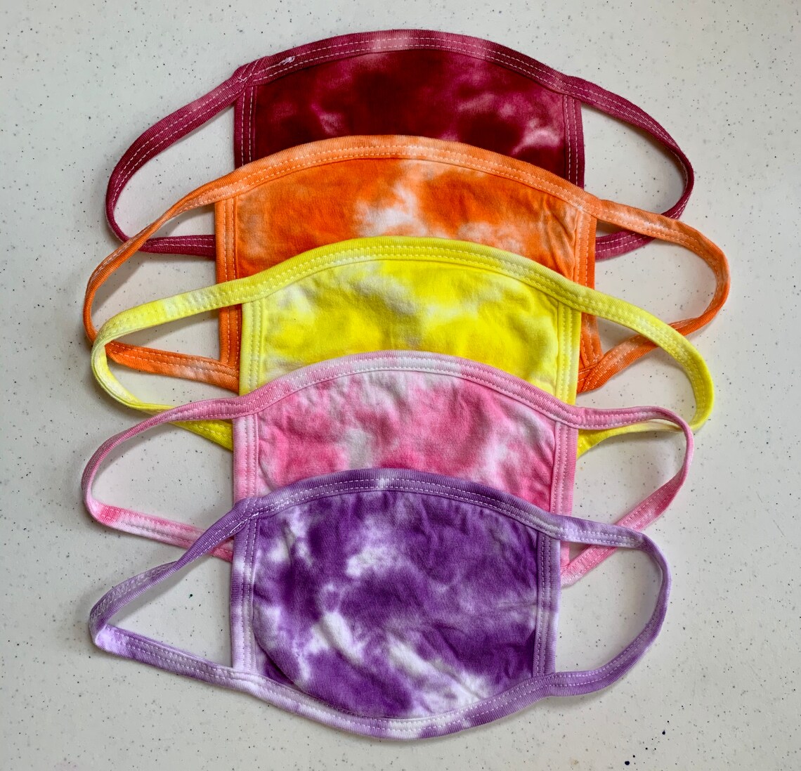 Tie Dye Face Masks Lots of Colors 100% Cotton 3 Layers - Etsy