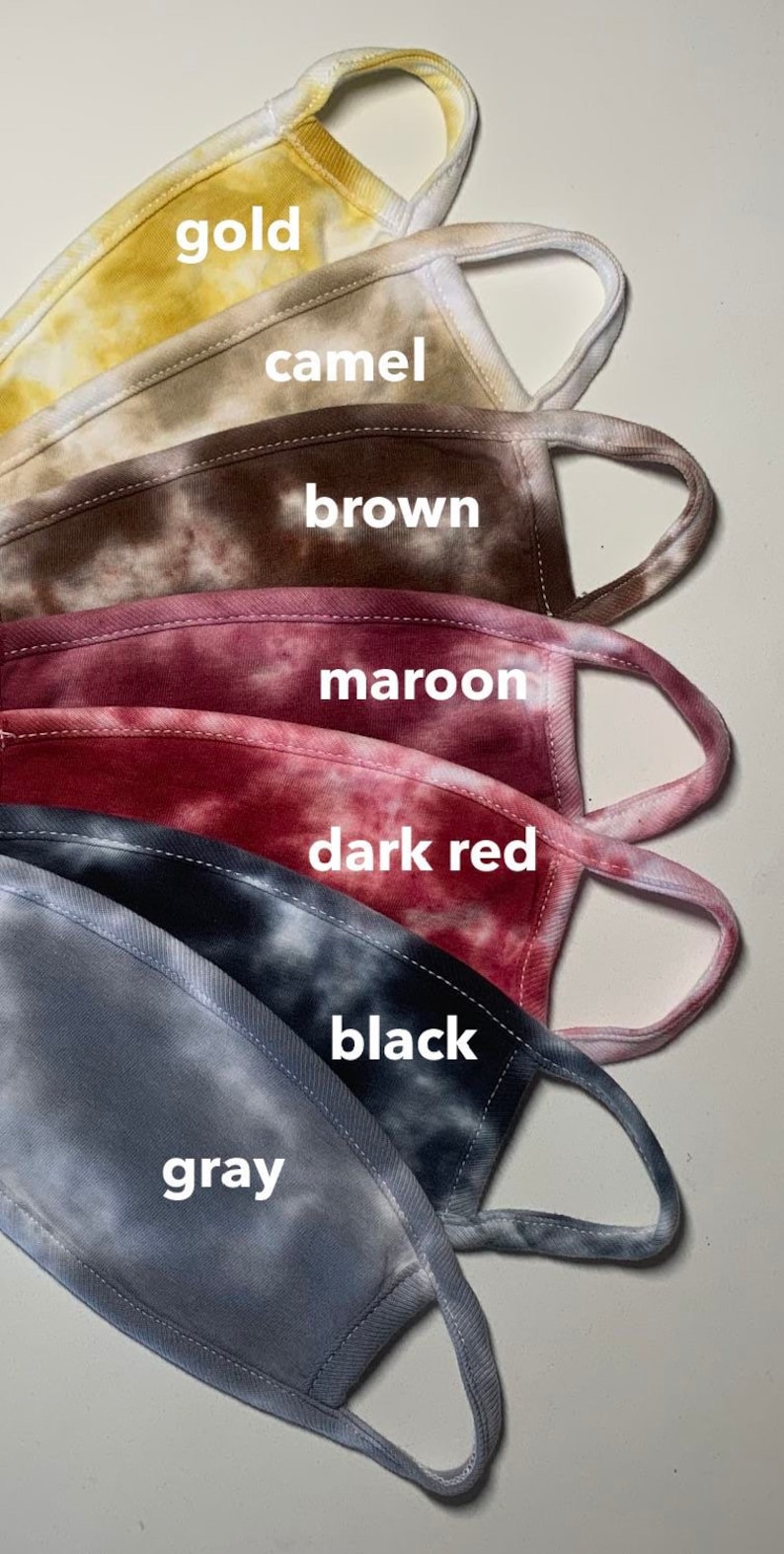 Tie Dye Face Masks Lots of Colors 100% Cotton 3 Layers - Etsy