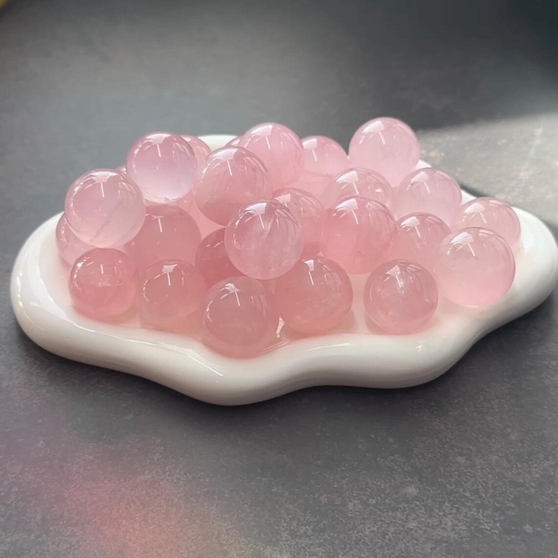 Rose Quartz Mini Spheres: Gemmy Pocket Stones, Crystal Gifts - Etsy