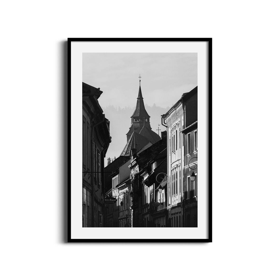 Black and White Transylvania Print Gothic Architecture Poster - Etsy
