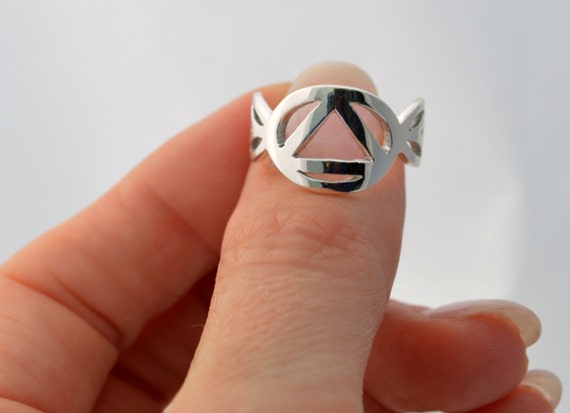 Items similar to Sterling Silver AA ring, Sobriety Celebration Ring ...