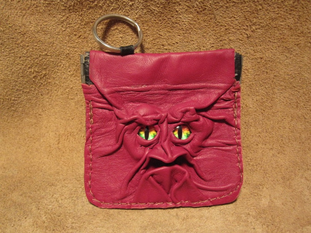 Grichels Leather Pinch Style Coin Purse Raspberry With - Etsy