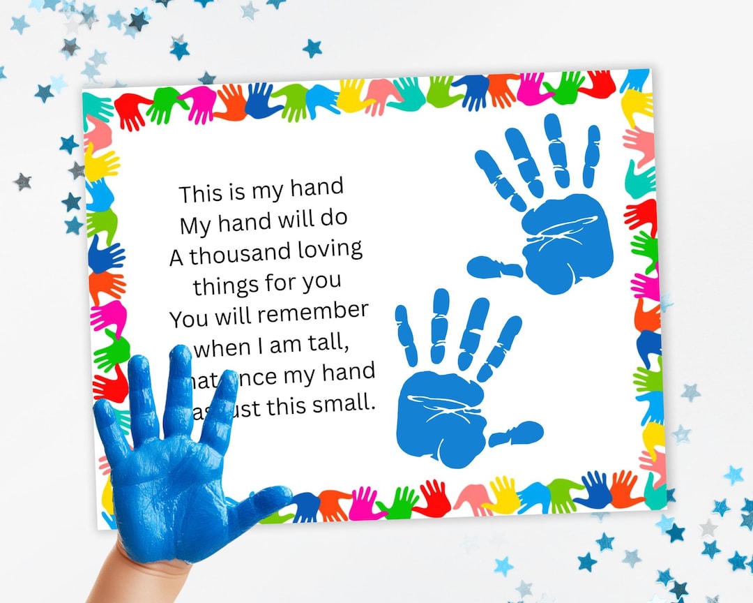 This is My Hand Poem Printable – Handprint Craft for Kids – DIY ...