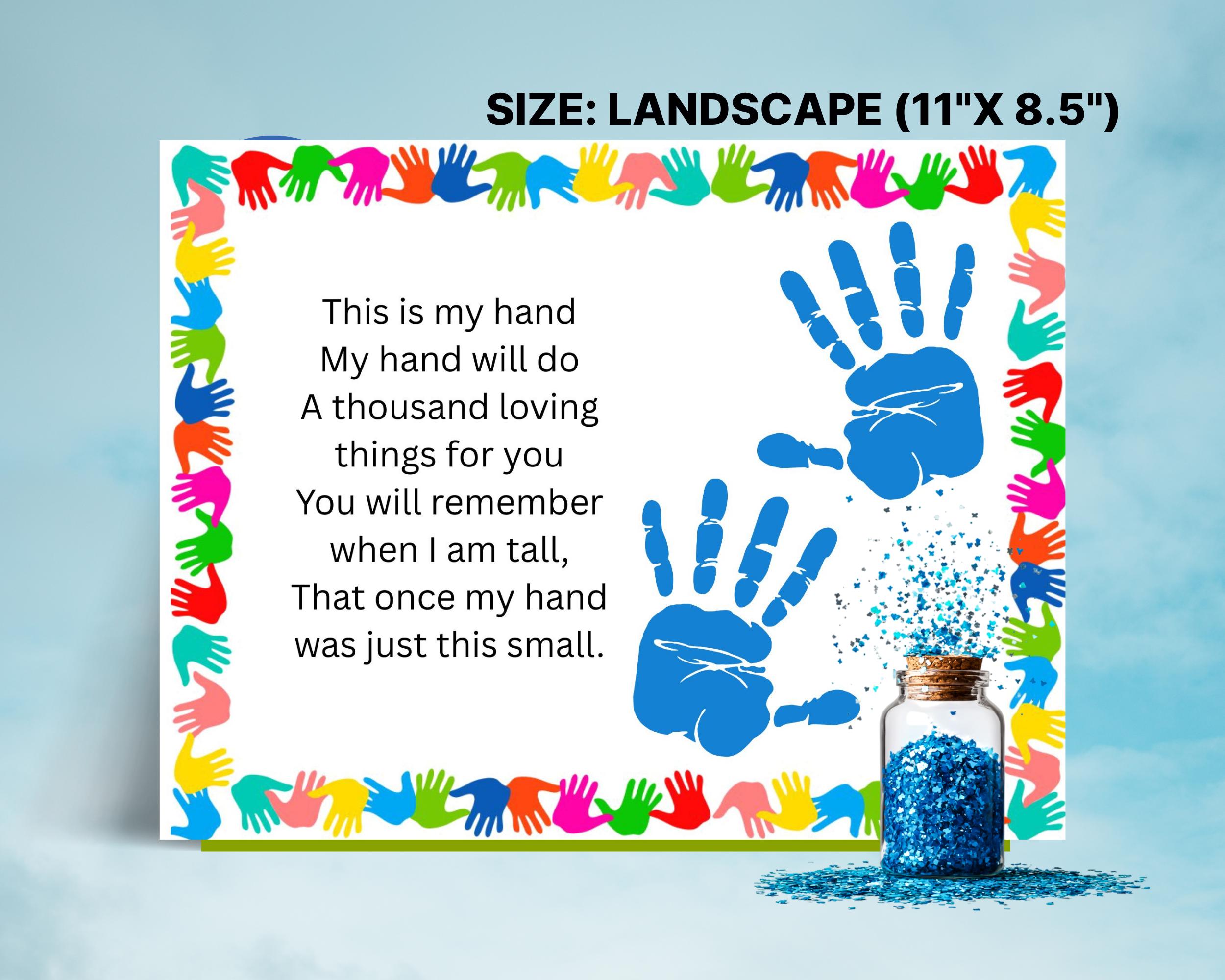 This is My Hand Poem Printable – Handprint Craft for Kids – DIY ...