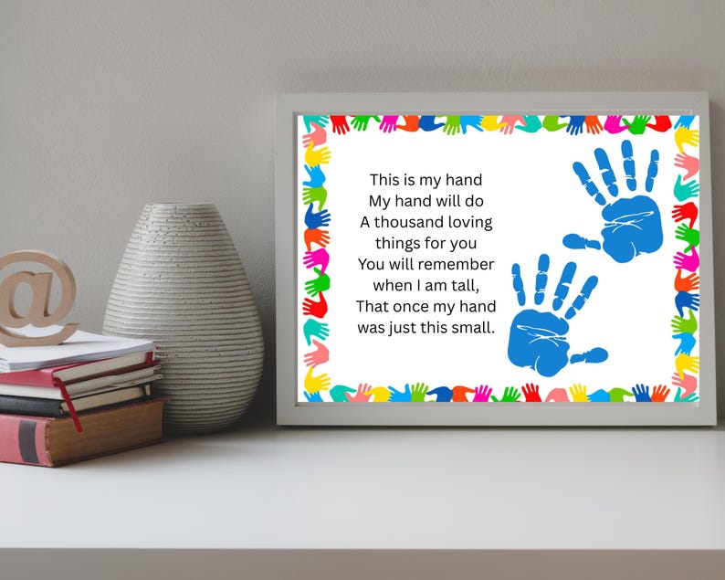 Handprint Poem Printable – Mother’s Day Gift From Kids – DIY Keepsake ...