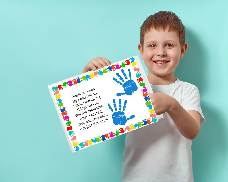 Handprint Poem Printable – Mother’s Day Gift From Kids – DIY Keepsake ...