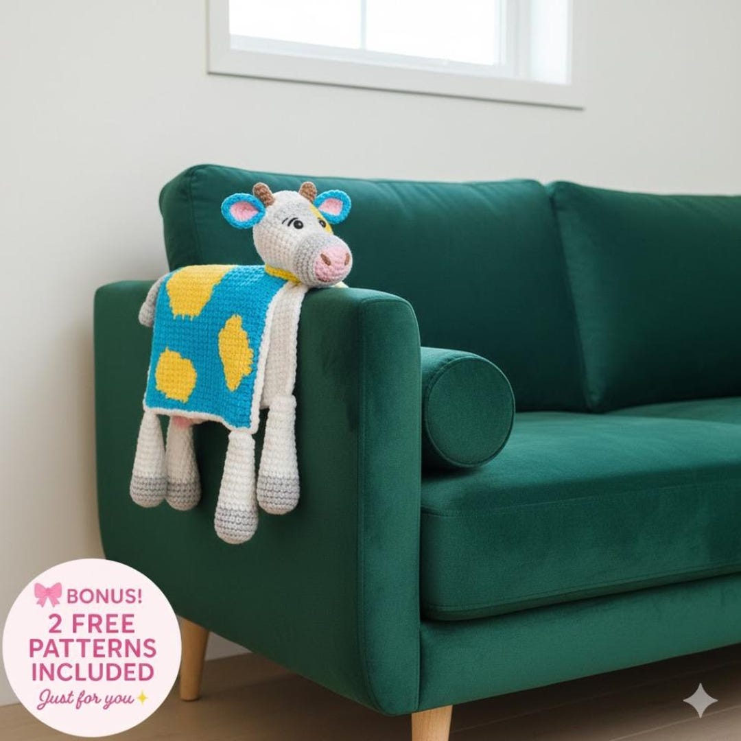 Cow Baby Blanket Crochet Pattern | C2C Graphghan Lovey Toy (PDF Pattern ...