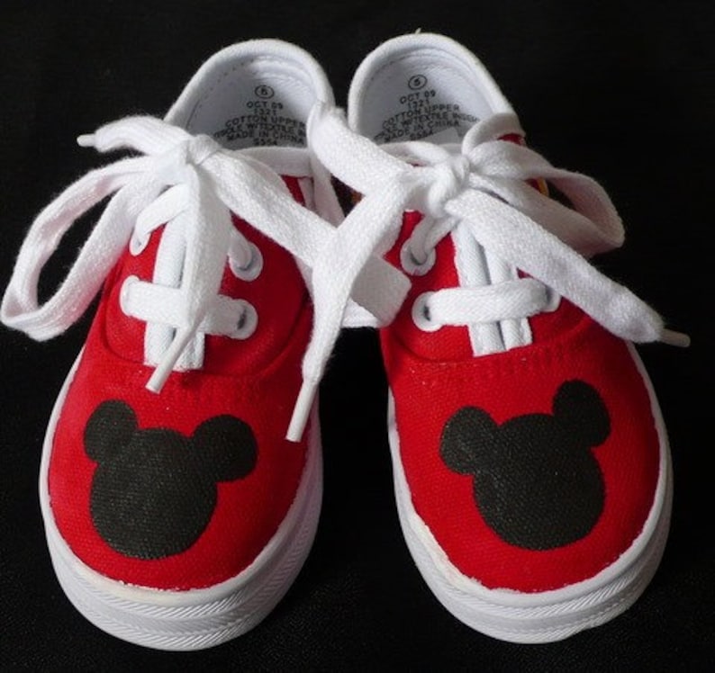 Mickey Mouse Canvas Lace Up Shoes | Etsy